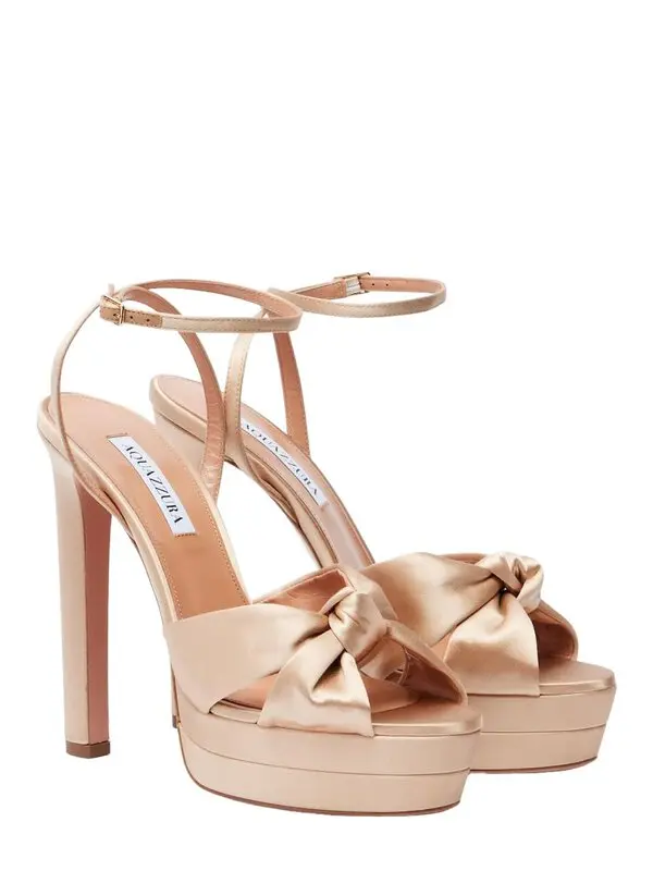 AQUAZZURA Cupid 130 Platform Sandals - Beige
