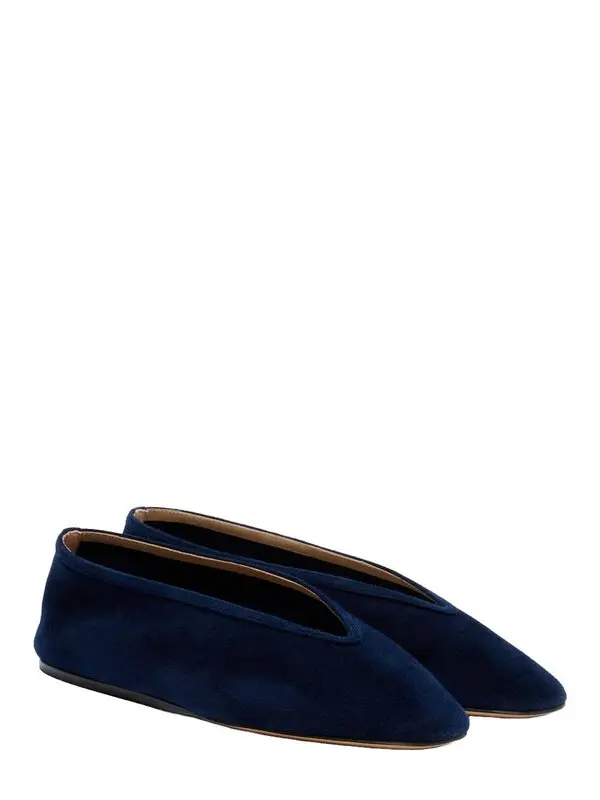 Le Monde Beryl Luna Suede Ballet Flats - Blue