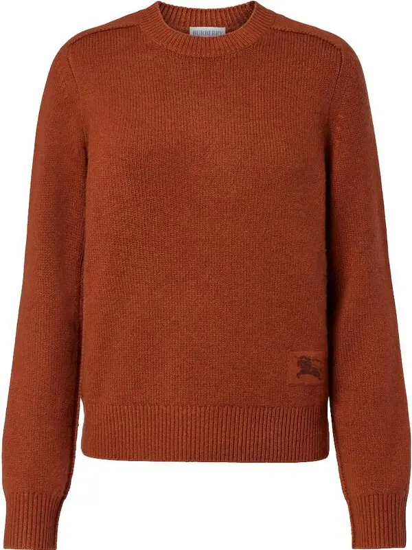 Burberry Cashmere Crewneck Sweater - Orange