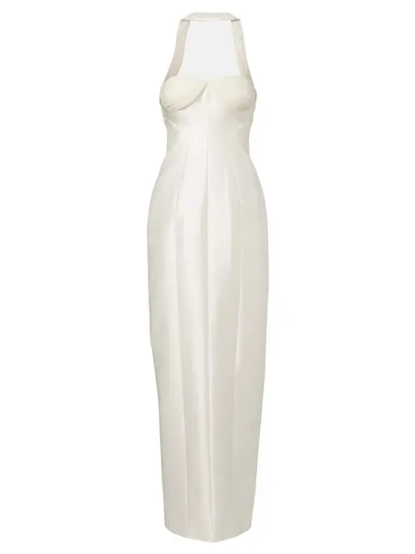 DANIELLE FRANKEL Lette Bustier Gown - White