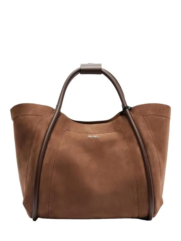 Max Mara Marine Small Suede Tote - Brown