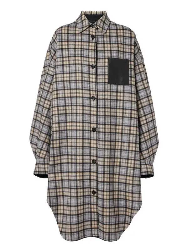 Loewe Reversible Wool And Cashmere Coat - Grey