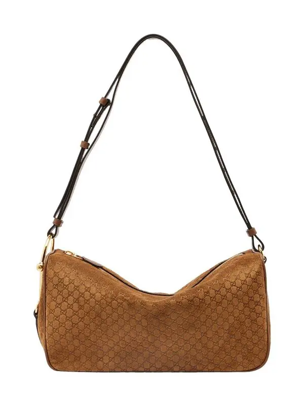 Gucci Half Horsebit Medium Shoulder Bag - Brown