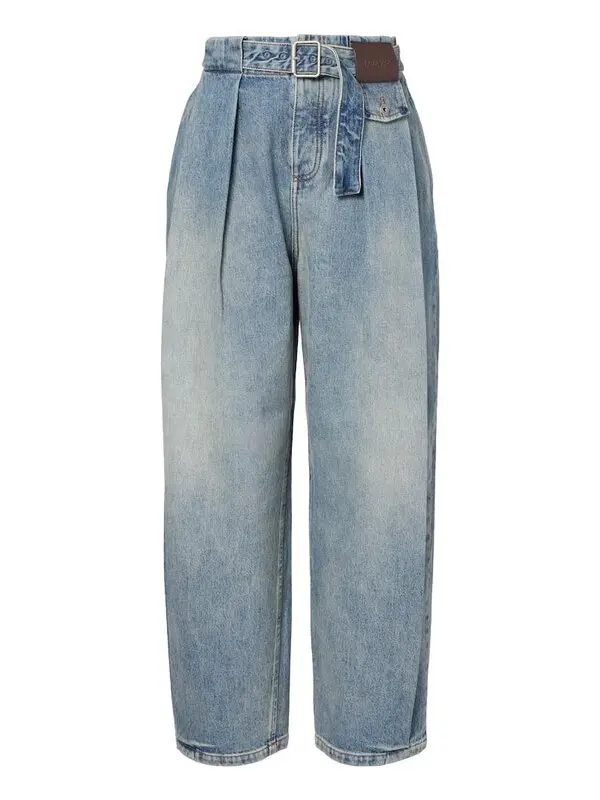 Loewe Pleated Wide-leg Jeans - Blue