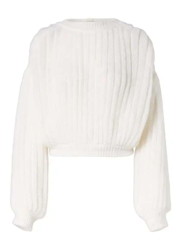 Loewe Mohair And Cotton-blend Sweater - White