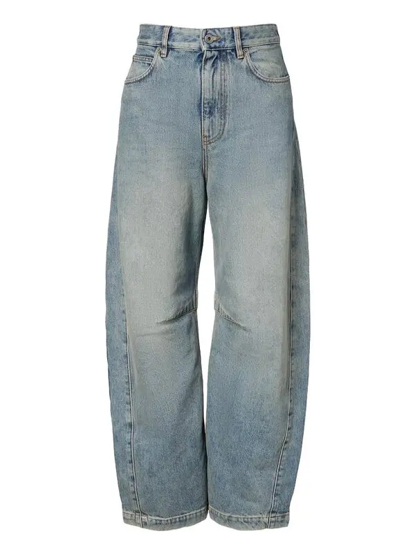 Loewe Anagram Barrel-leg Jeans - Blue