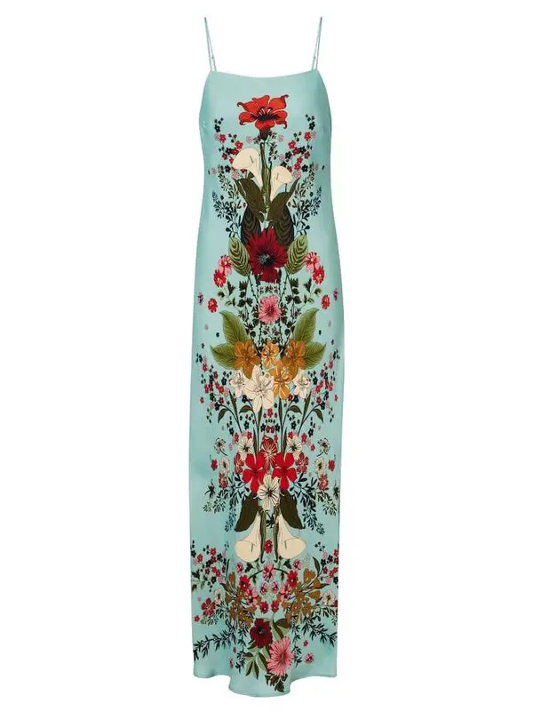 Farm Rio Floral Print Slip Dress - Multicoloured