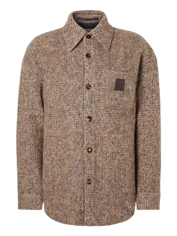 Loewe Anagram Wool-blend Overshirt - Multicoloured