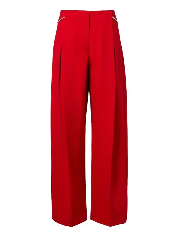 Sportmax High-rise Wide-leg Trousers - Red