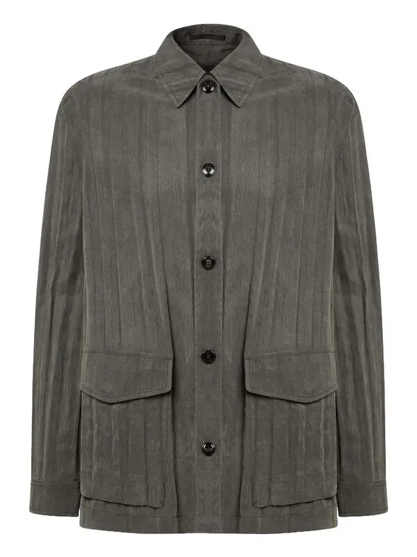 Giorgio Armani Canvas Overshirt - Grey