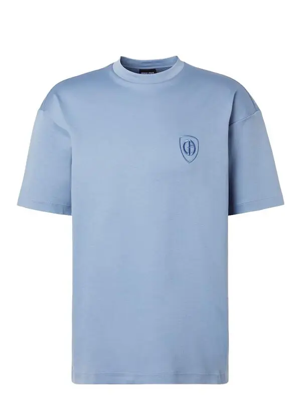 Giorgio Armani Cotton Jersey T-shirt - Blue