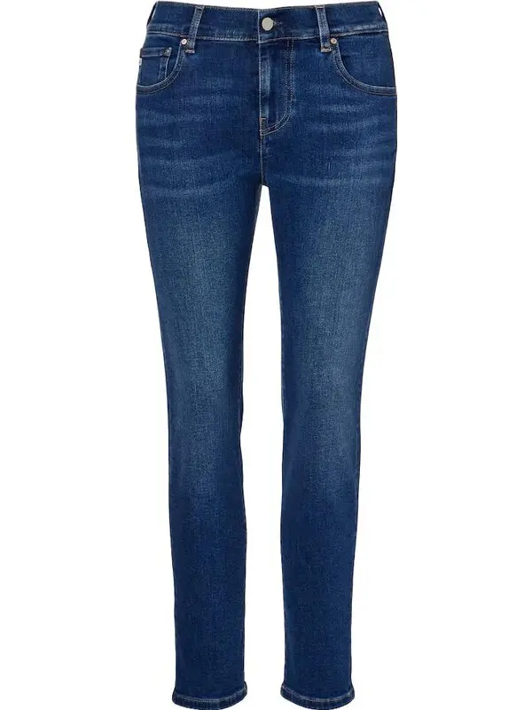 Ag Ex-boyfriend Mid-rise Slim Jeans - Blue