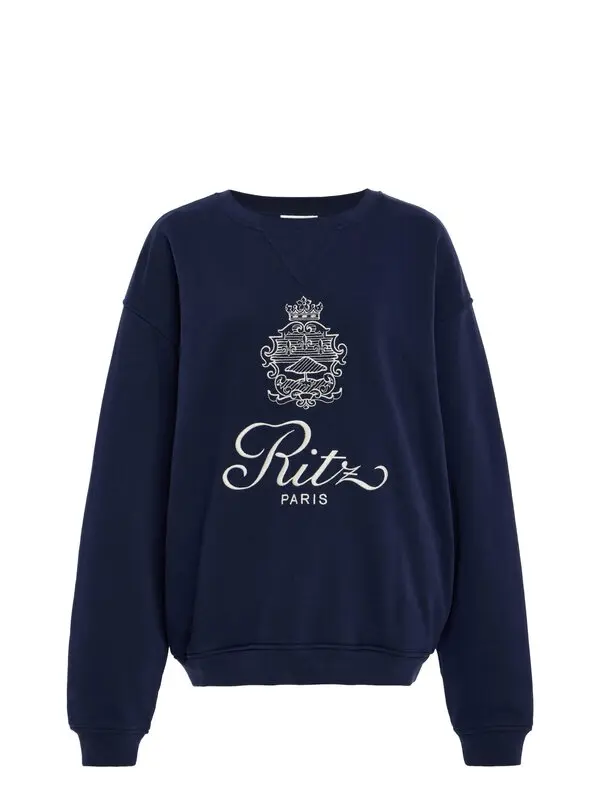 FRAME Cotton-blend Sweatshirt - Navy