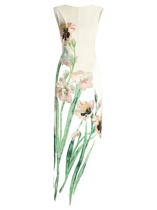 Erdem Floral Duchess Satin Gown - Multi