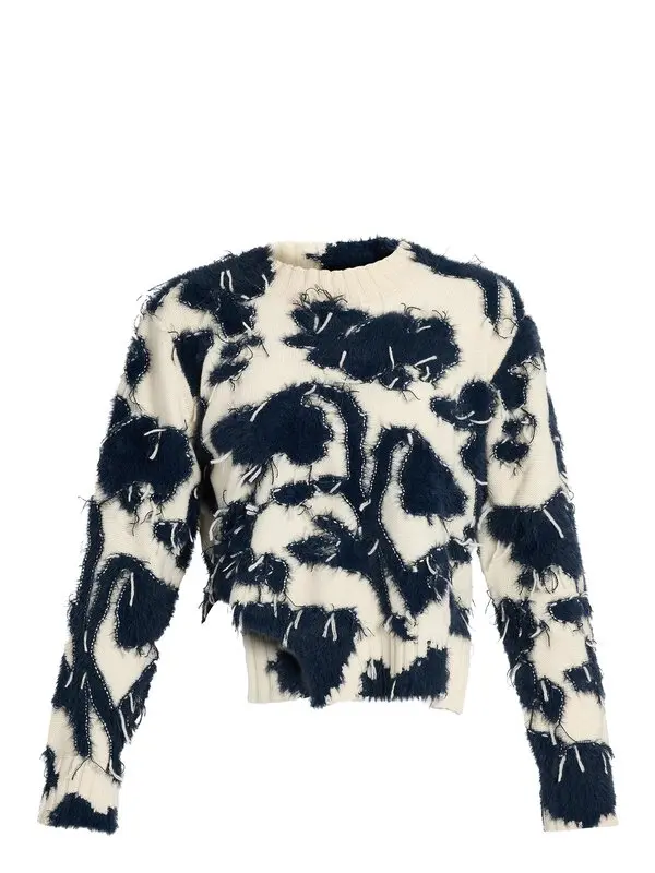 Erdem Textured Floral Wool Sweater - Multi