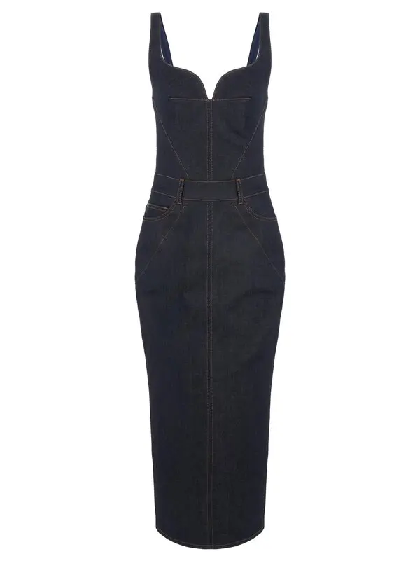 Givenchy Denim Midi Dress - Dark Wash