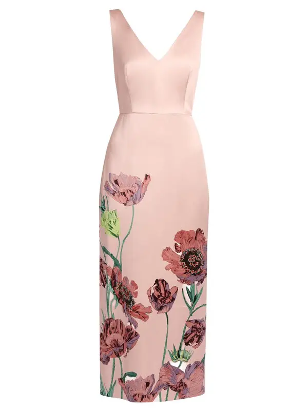 Erdem Floral Duchess Midi Dress - Multi