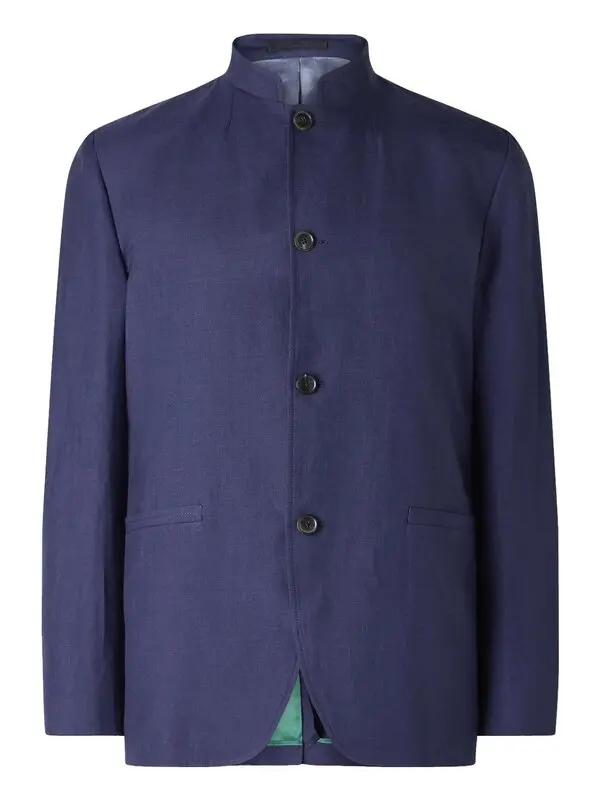 Paul Smith Wool And Linen-blend Suit Jacket - Blue