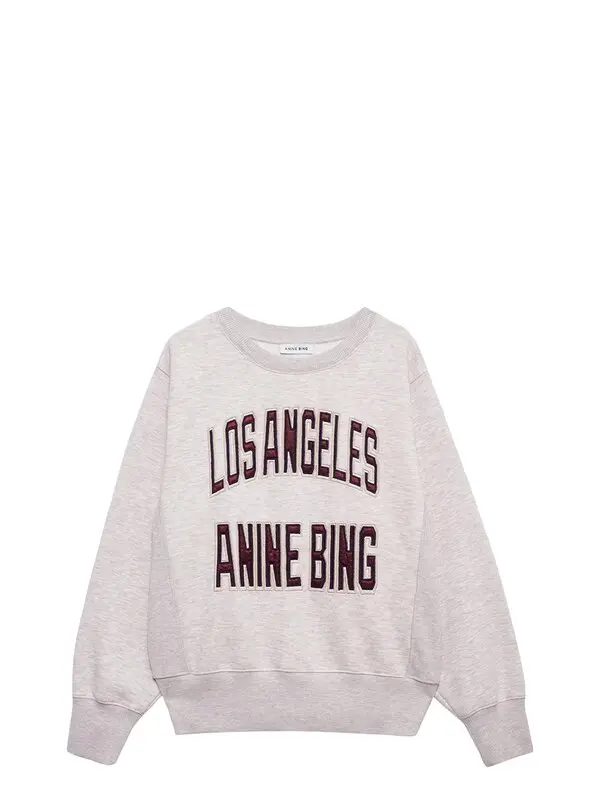 ANINE BING Harry Shrunken La Sweatshirt - Beige