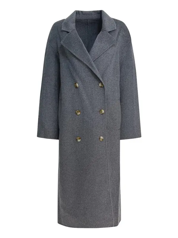 Loulou De Saison Borneo Lds Long Coat - Grey