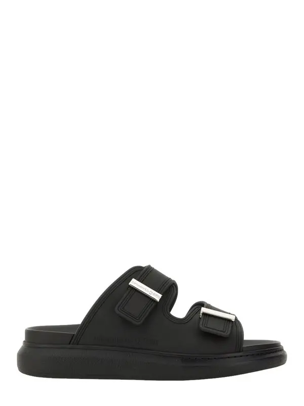 Alexander McQueen Hybrid Double Buckle Sandals - Black