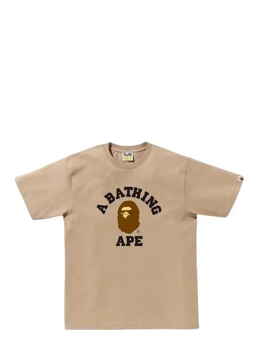 A BATHING APE College Tee Shirt - Beige