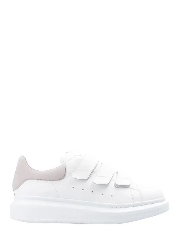 Alexander McQueen Oversized Touch-strap Sneakers - White/pink