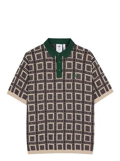 BRAIN DEAD X Adidas Polo Shirtin - Brown