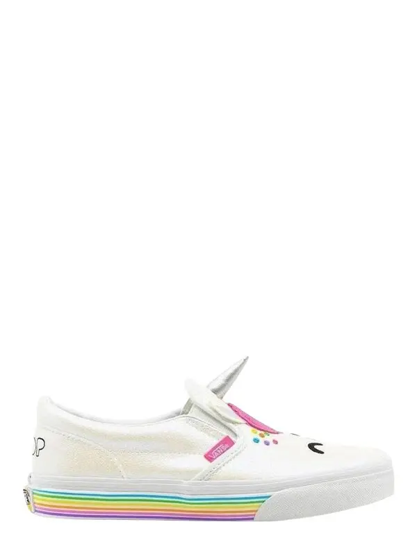 VANS Classic Slip-on Flour Shop Sneakers - White