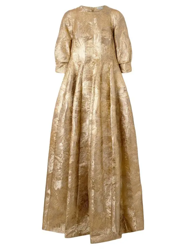 Simkhai Claravelle Jacquard Gown - Gold