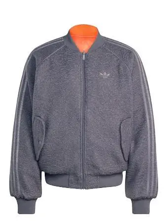Adidas Superstar Reversible Bomber Jacket - Grey Strata Semi Impact Orange