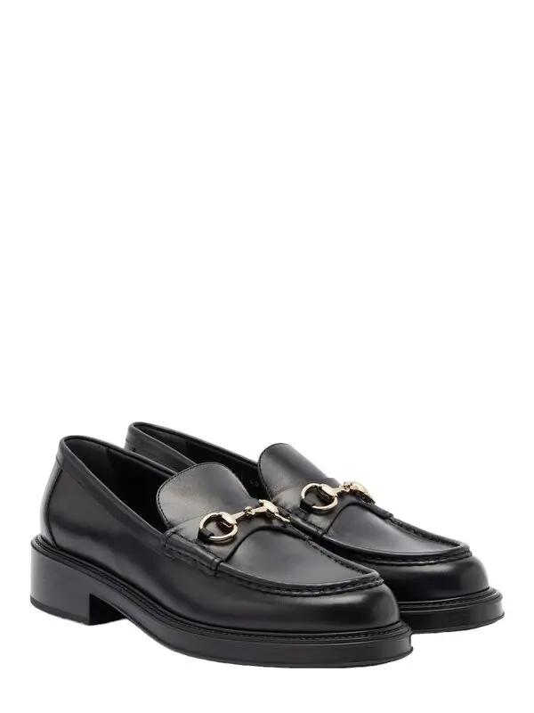 Gucci Horsebit Leather Loafers - Black