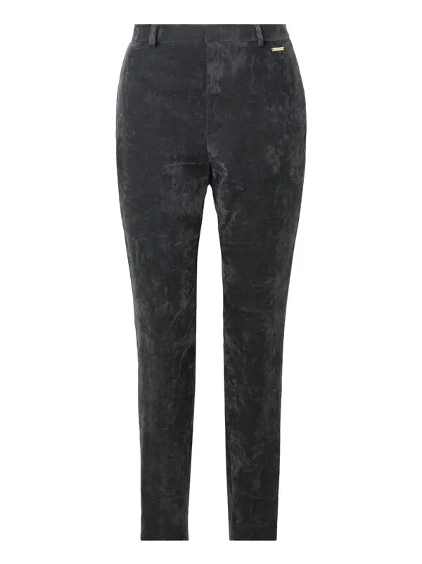 Gucci Cotton-blend Velvet Skinny Pants - Green