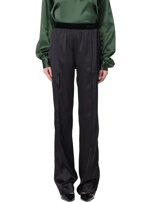TOM FORD Straight Leg Trousers - Black