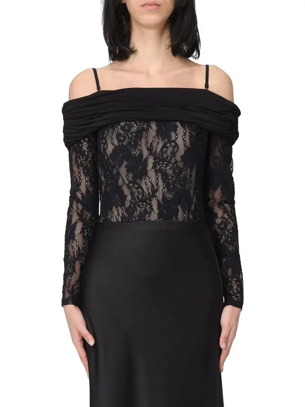 Zimmermann Lace Bodysuit With Off-the-shoulder Neckline - Black