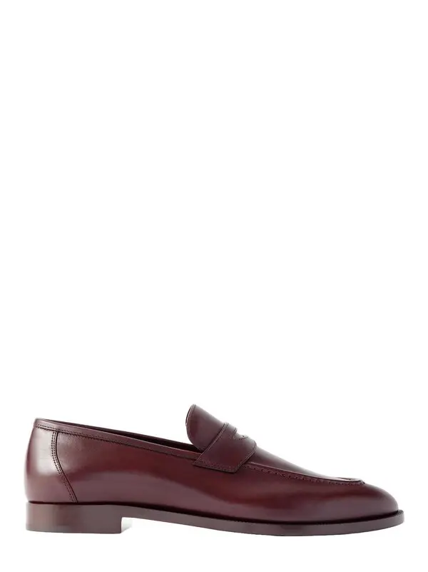Loro Piana Sergio Leather Loafers - Brown