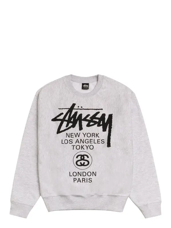 StÜssy World Tour Crew - Grey