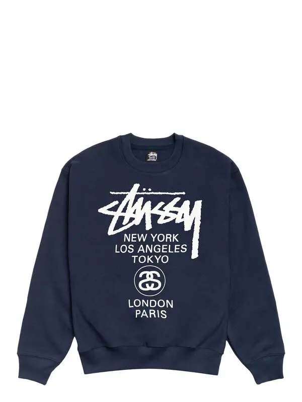 StÜssy World Tour Crewneck - Blue