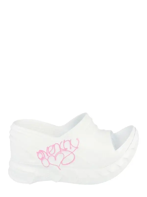 Givenchy Marshmallow Wedge Slides - White