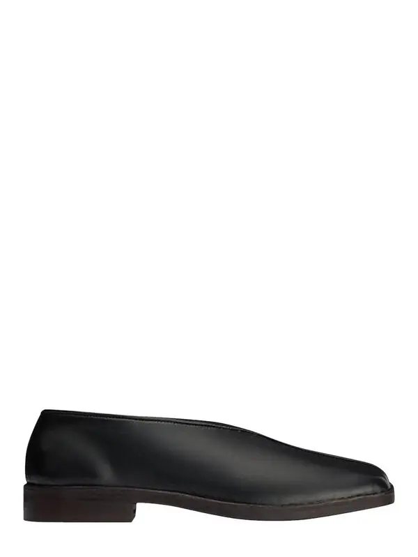 LEMAIRE Flat Piped Slippers - Black
