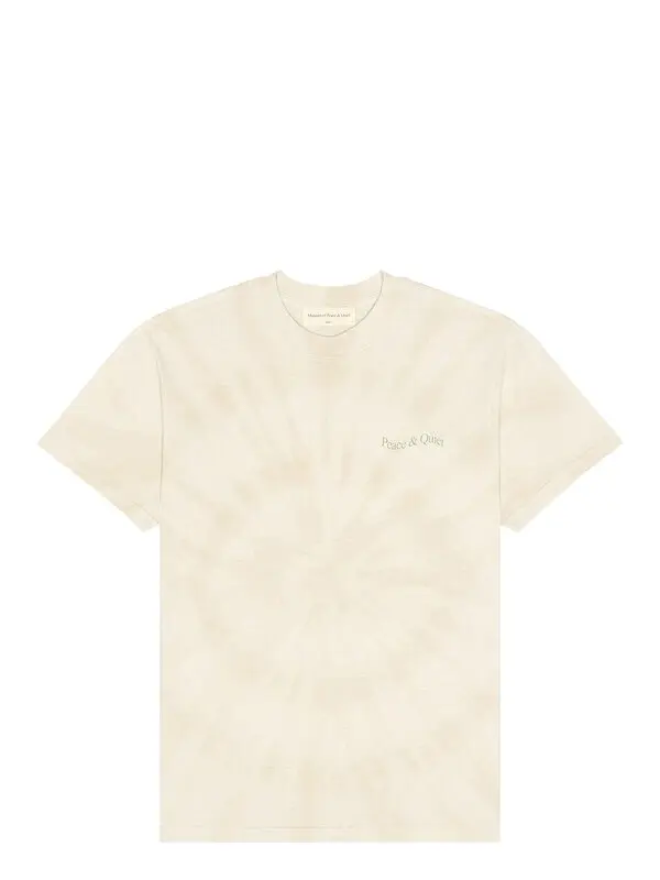 MUSEUM OF PEACE & QUIET Wordmark Tie Dye T-shirt - White