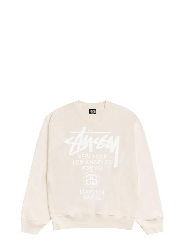 StÜssy World Tour Crew - Cream