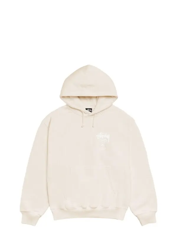 StÜssy World Tour Pigment Dyed Hoodie - Cream