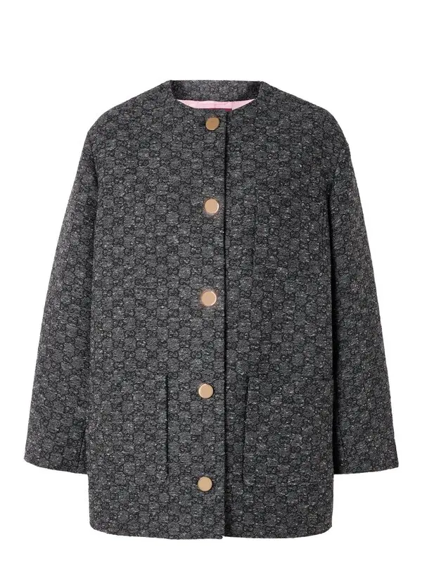 Gucci Wool-blend Tweed Jacquard Jacket - Black