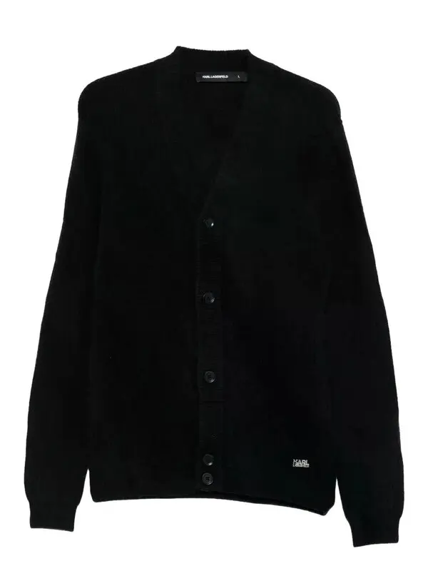Karl Lagerfeld Buttoned Cardigan - Black