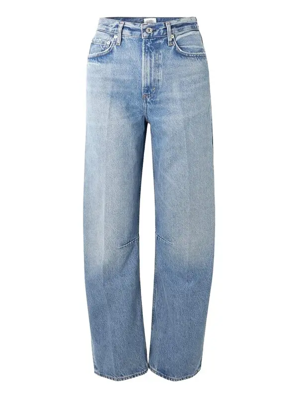 Citizens Of Humanity Miro Long Mid-rise Barrel-leg Jeans - Blue