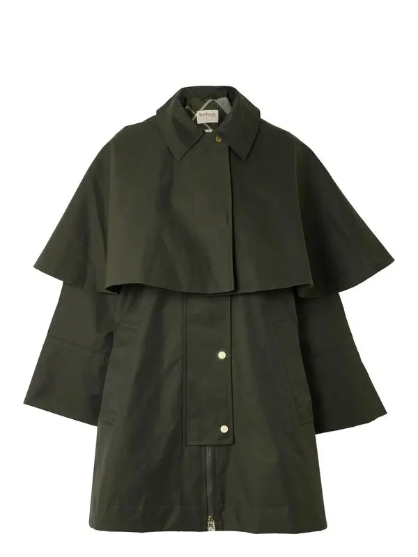 Barbour Cape-effect Cotton-blend Twill Jacket - Green