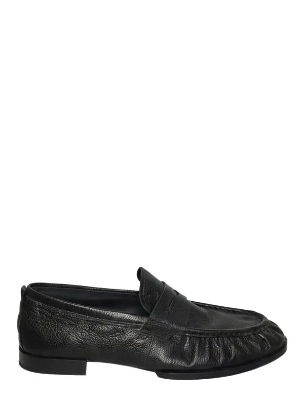 TOD'S Leather Penny Loafers - Black