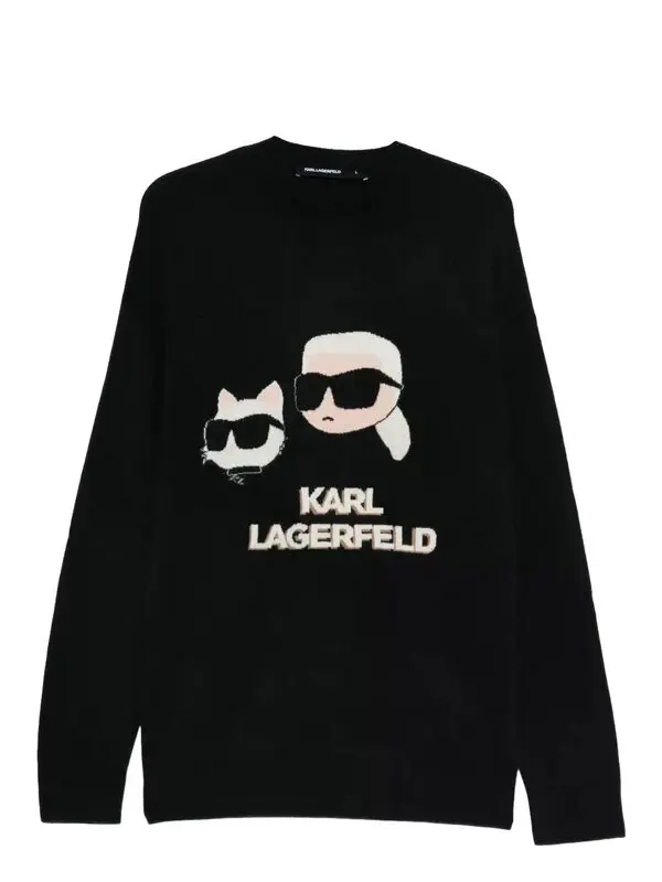 Karl Lagerfeld Graphic Jumper - Black