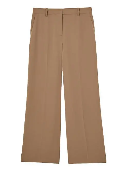 REISS Wide-leg Stretch-woven Trousers - Camel